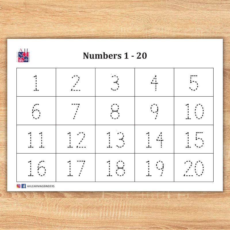 Numbers 1-20 - AH Learning Binders